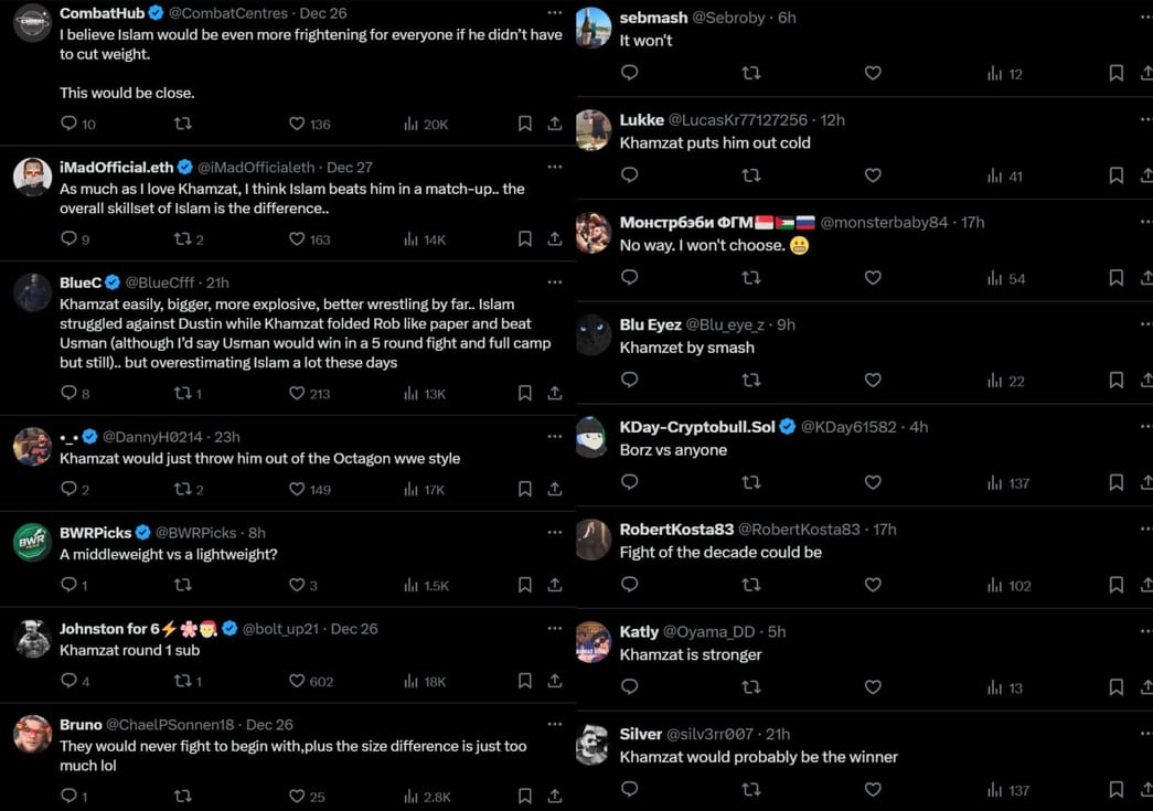 "Fight of the decade" - MMA X erupts over Islam Makhachev vs. Khamzat ...