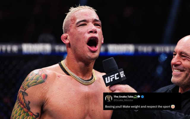 Bryan Battle's "full heel" response to a booing UFC 310 crowd after ...