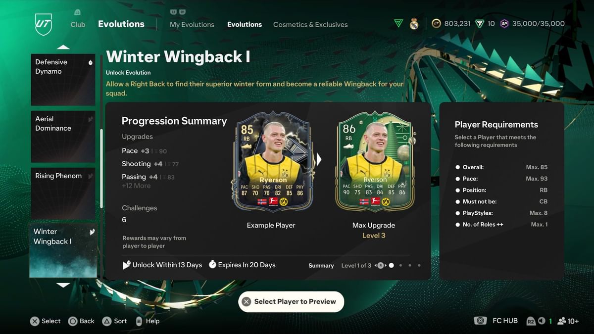 EA FC 25 Winter Wingback 1 Evolution guide: Best players to use, all upgrades, requirements, and ...