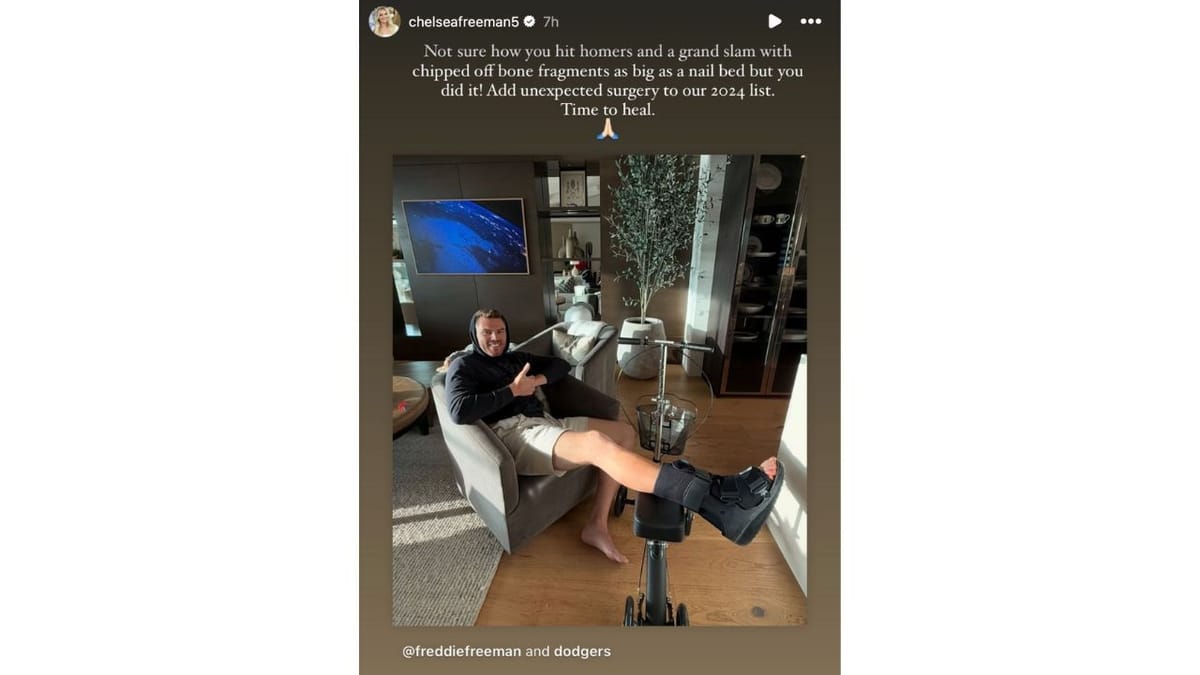 Freddie Freeman's wife Chelsea 'not sure' how Dodgers star hit Grand ...