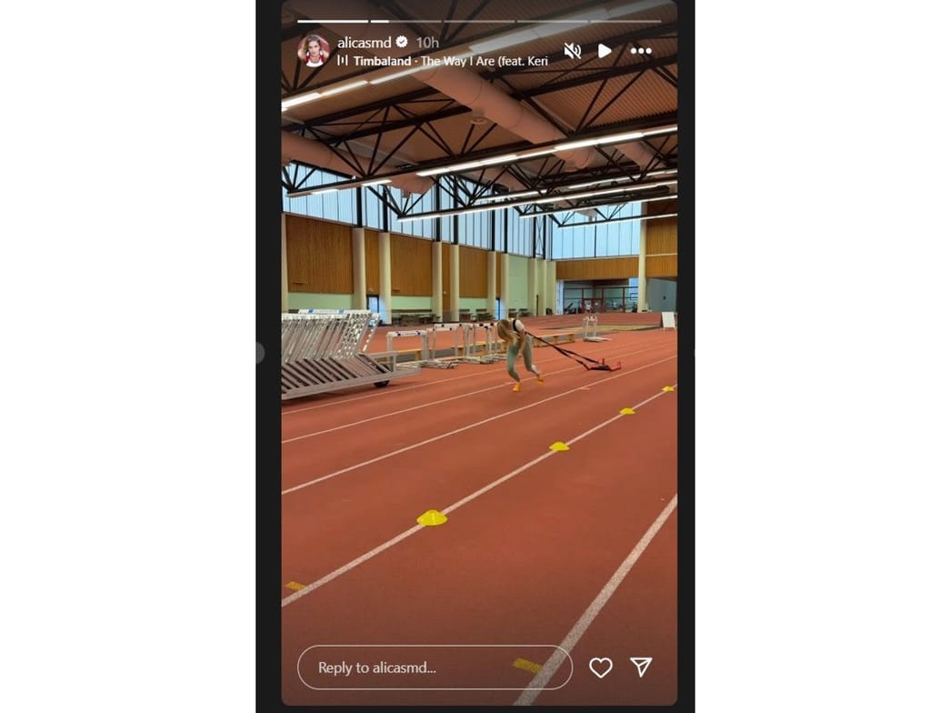 Alica Schmidt shares glimpses of her indoor track workout as she ...