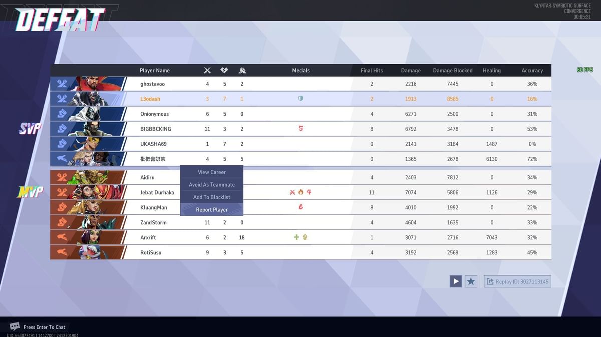 How to report players in Marvel Rivals