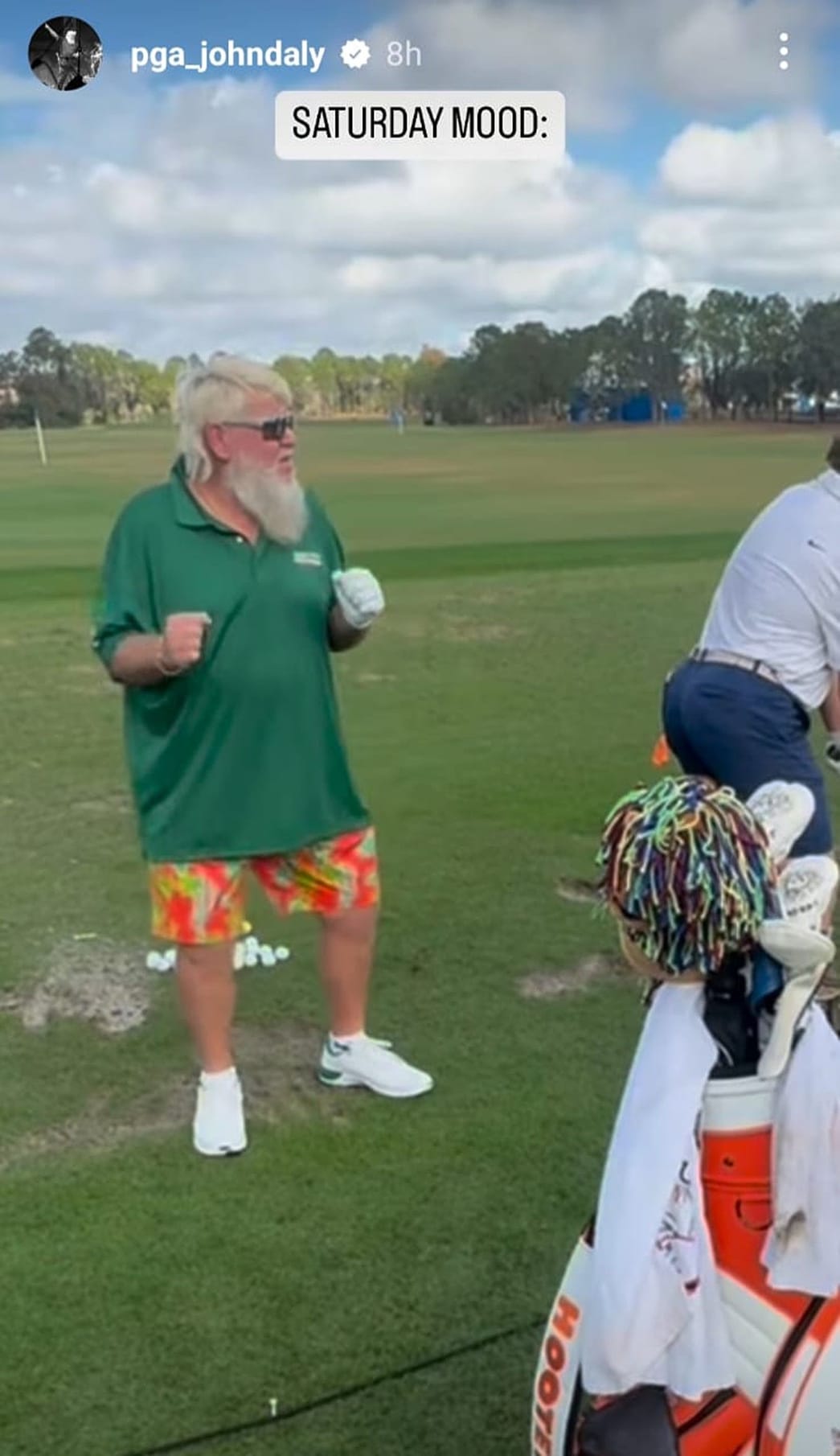 John Daly gives a glimpse of his 'Saturday mood' at the PNC Championship