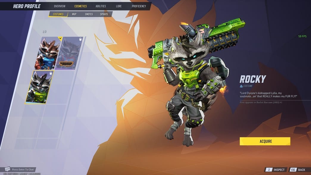 Rocket Raccoon Skin: All Marvel Rivals Rocket Raccoon skins: Tier list ...