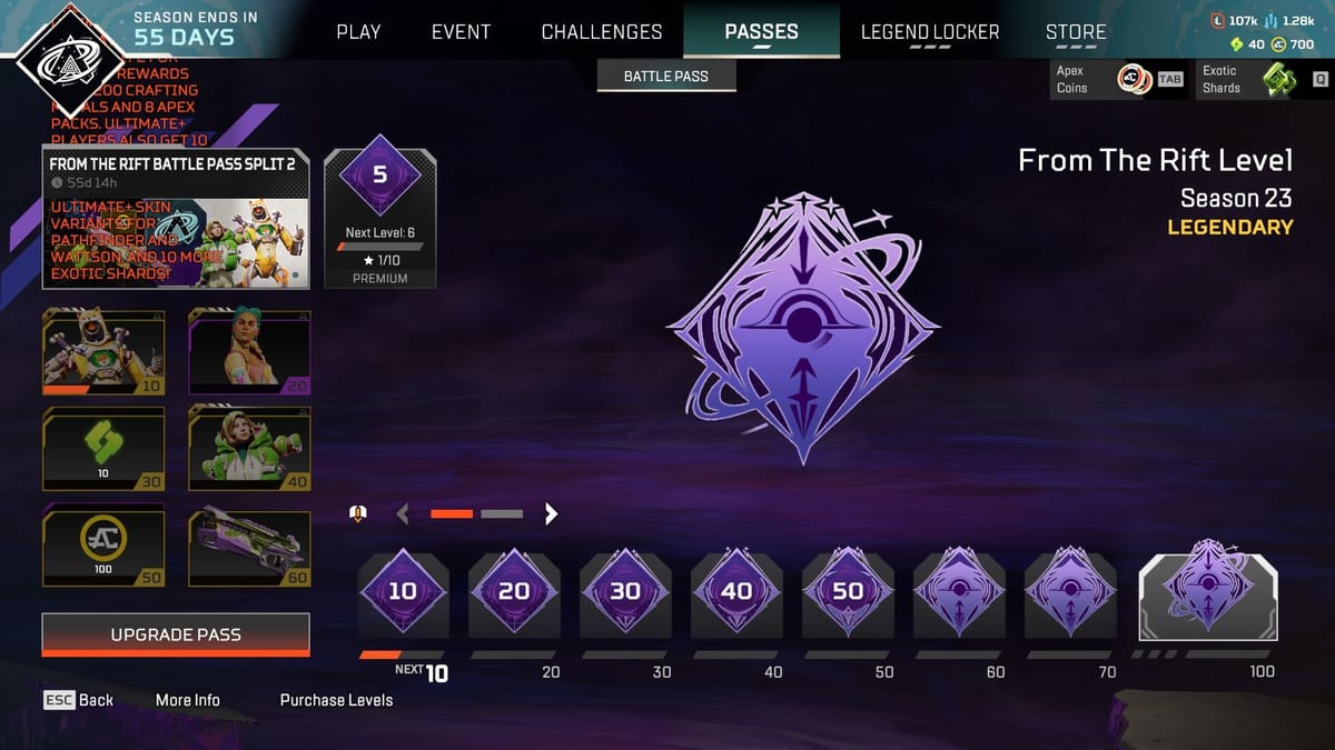 Apex Legends Season 23 Split 2 Battle Pass: All tiers and rewards