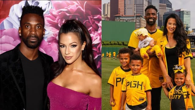 Andrew McCutchen's wife Maria rocks sequin tube bodycon dress and heels ...