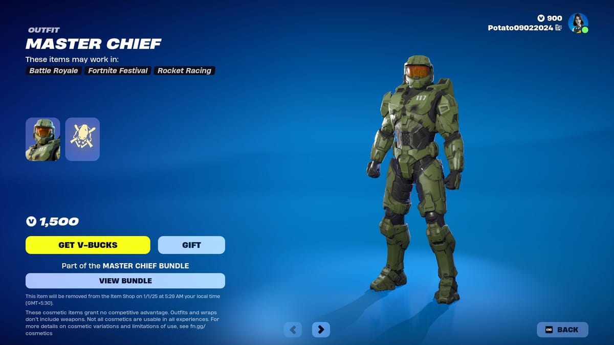 How to get the Master Chief skin in Fortnite