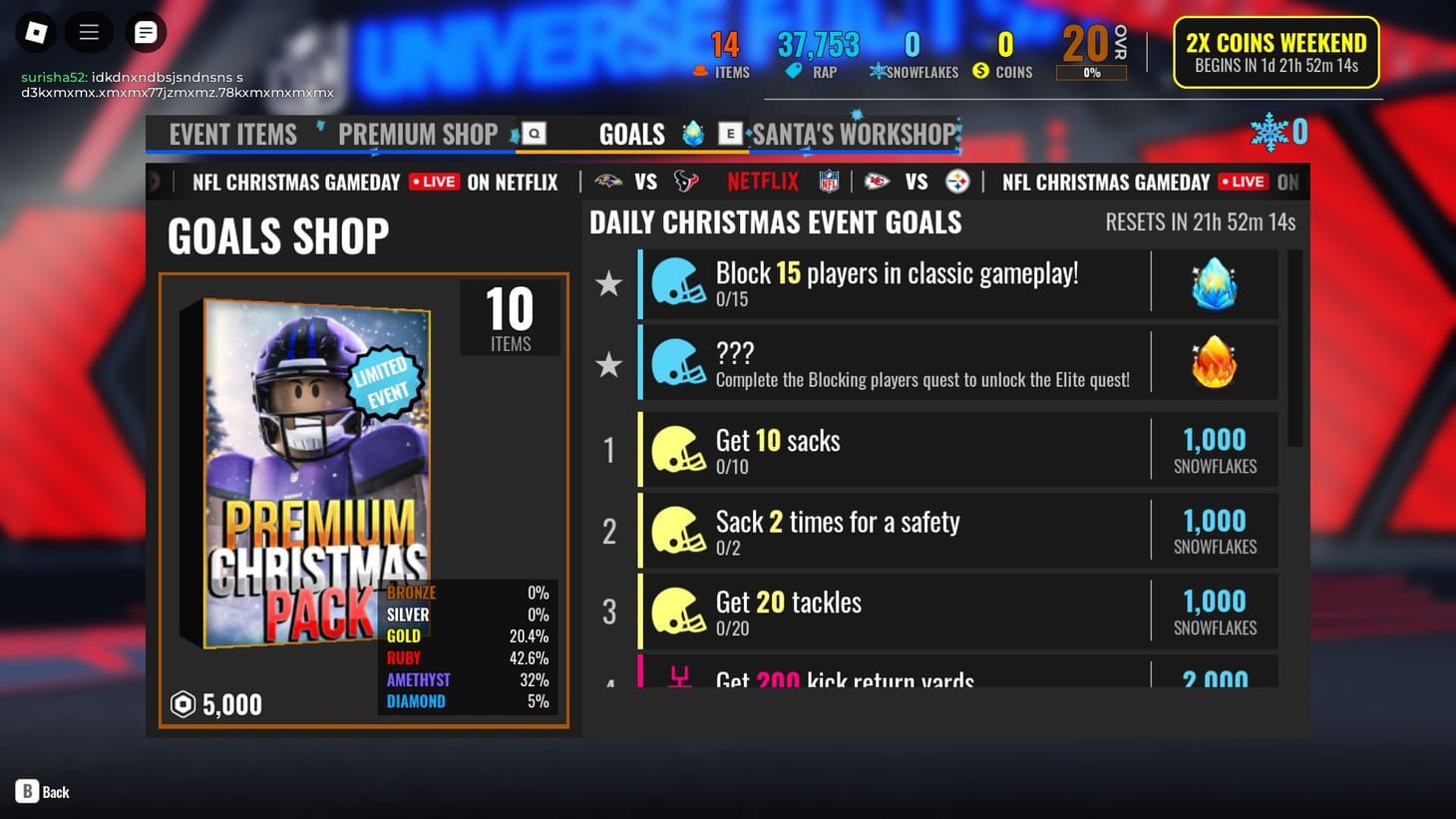 Roblox Winter Spotlight: NFL Universe Football guide