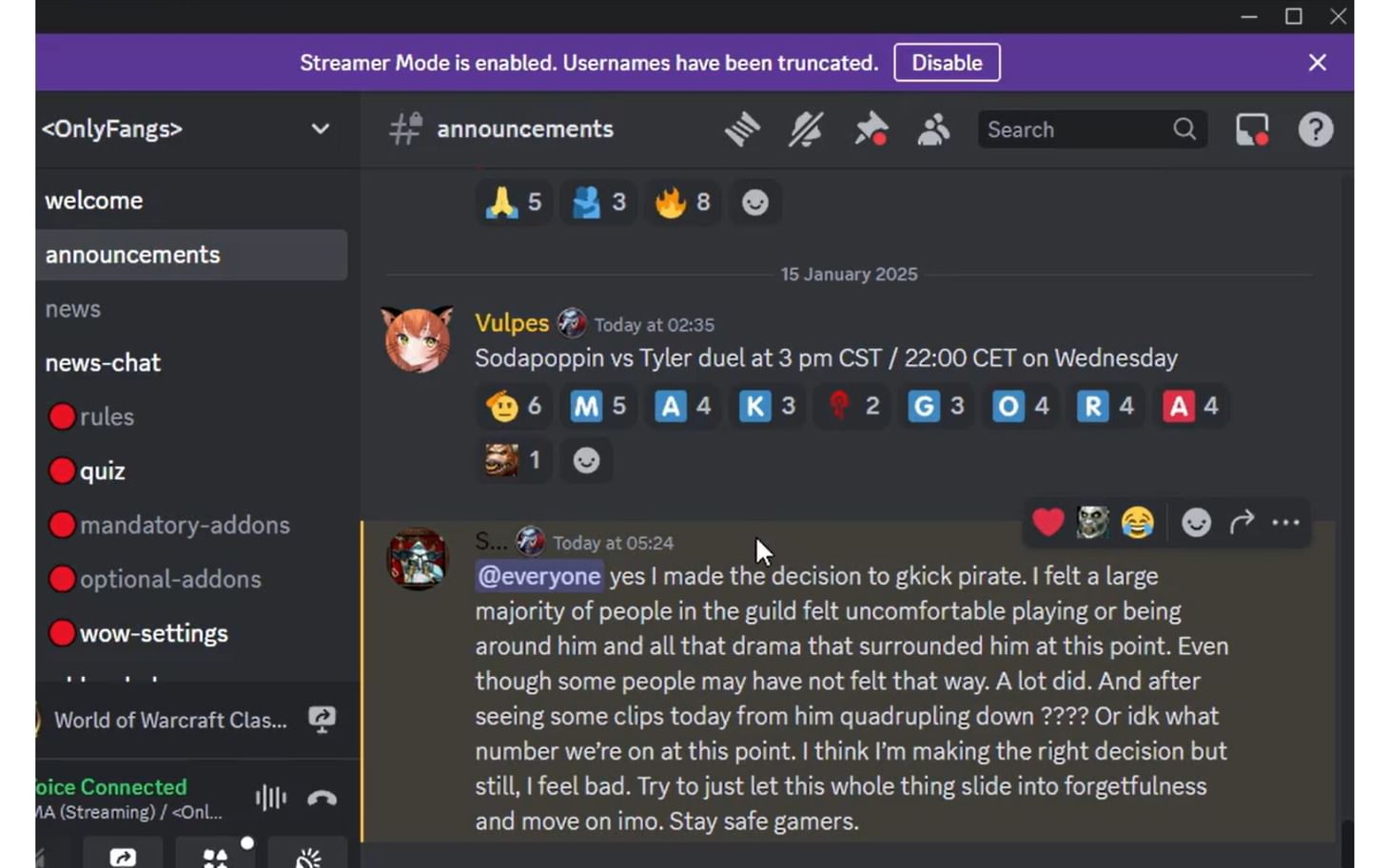 "Majority of people in the guild felt uncomfortable": Sodapoppin ...