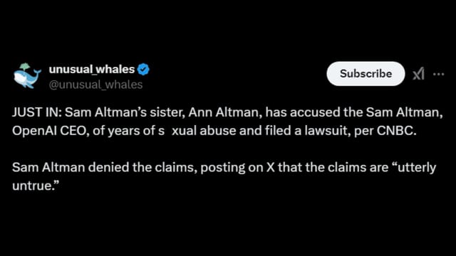 What are the allegations against Sam Altman? Annie Altman's lawsuit ...