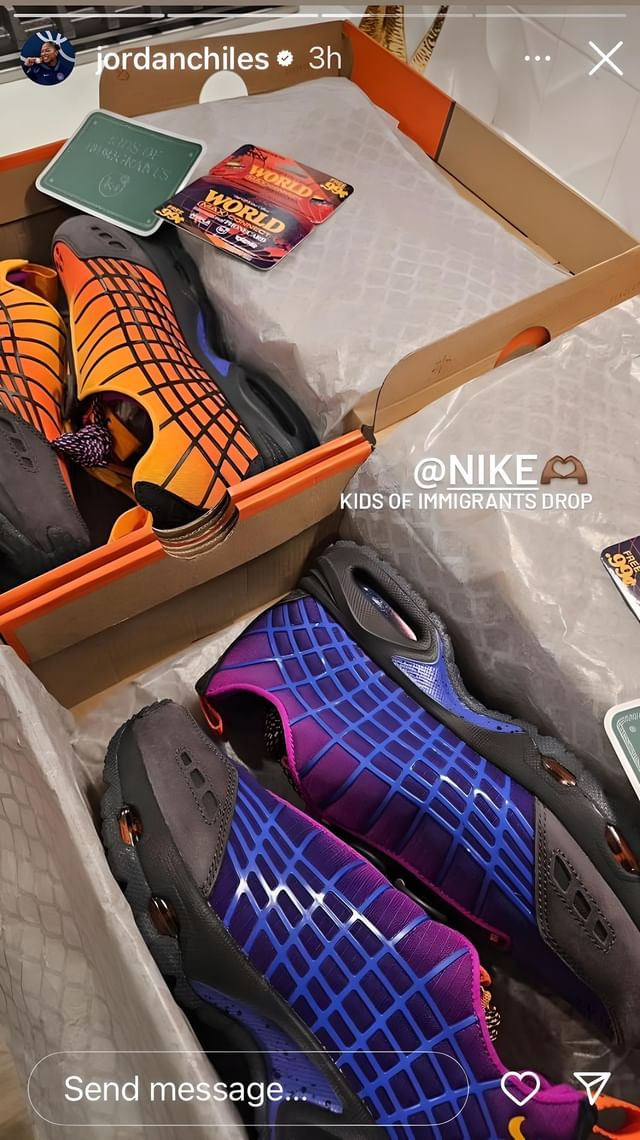 Jordan Chiles shows off latest Nike 'Kids of Immigrants' shoes as she ...