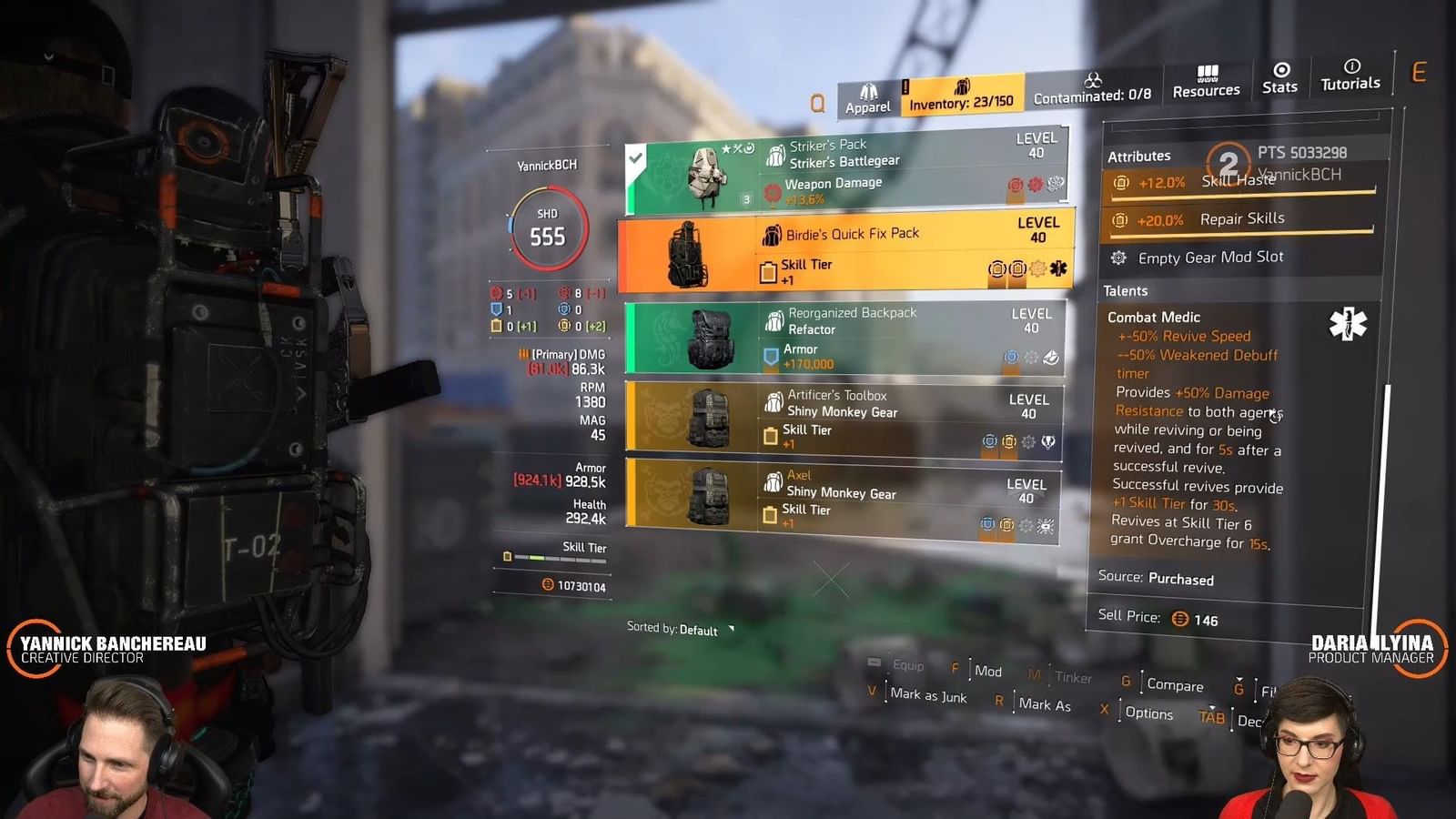 New Exotic pieces and gear set for The Division 2 Y6S3