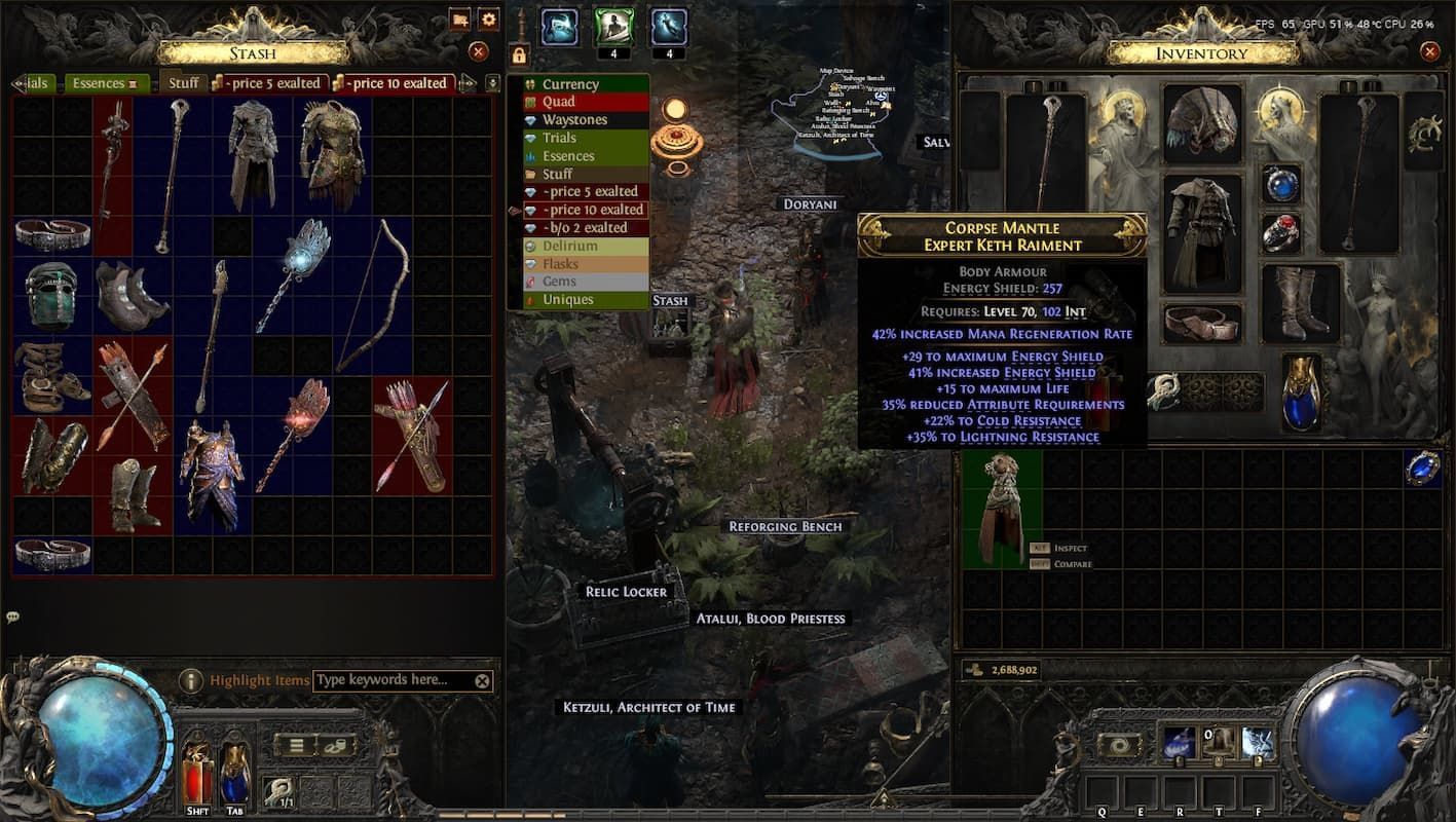 Path of Exile 2: All base armor types that have implicit affixes