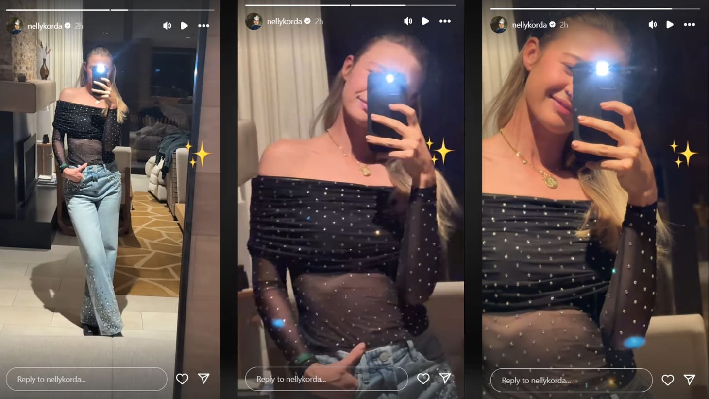 Nelly Korda flaunts her New Year's Eve fit in latest Instagram post