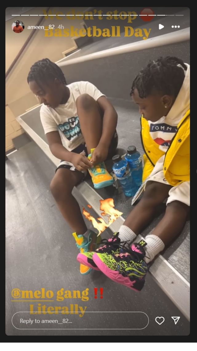 Flau'jae Johnson’s stepdad Ameen Brooks flexes LaMelo Ball kicks on sons: “We don’t stop ...