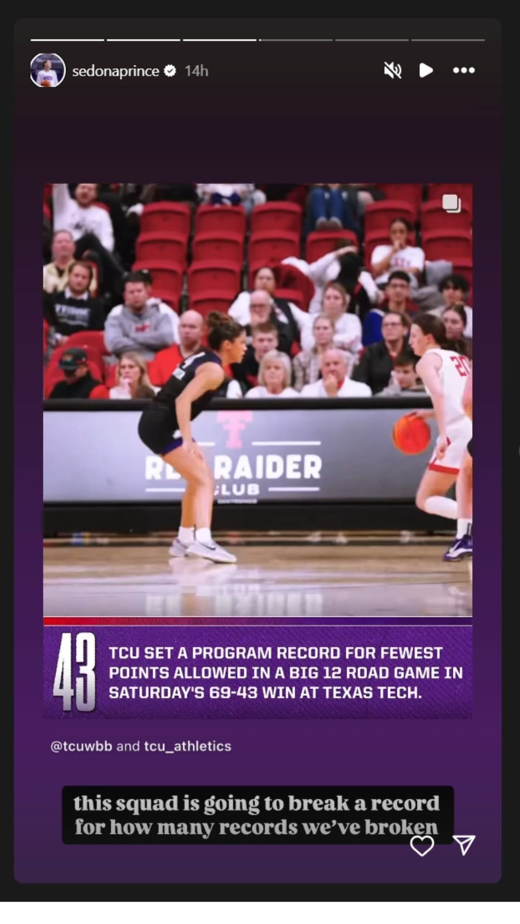 Sedona Prince drops 2-word reaction for Hailey Van Lith as TCU duo ...
