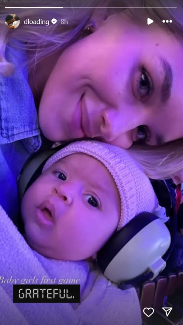 D'Angelo Russell drops 1-word reaction as daughter Mila-Rose attends first NBA game