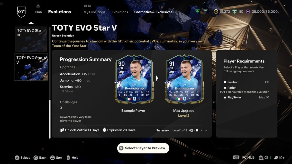 EA FC 25 TOTY EVO Star 5 Evolution guide: Best players to use, all upgrades, requirements, and more