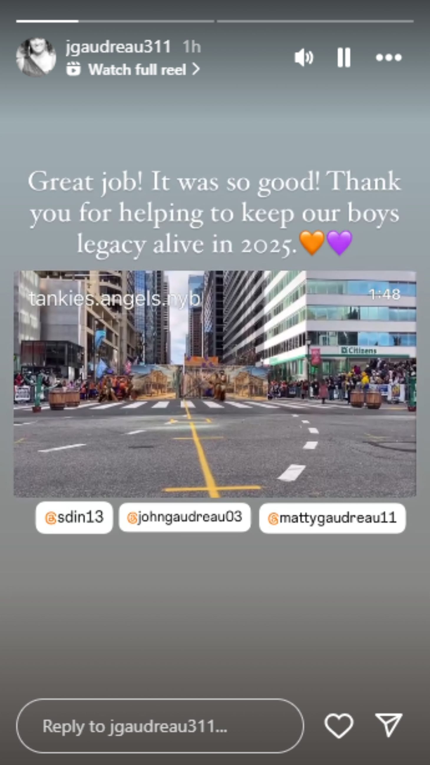 Johnny Gaudreau's wife Meredith pens 2-word reaction to Tankie's Angels ...