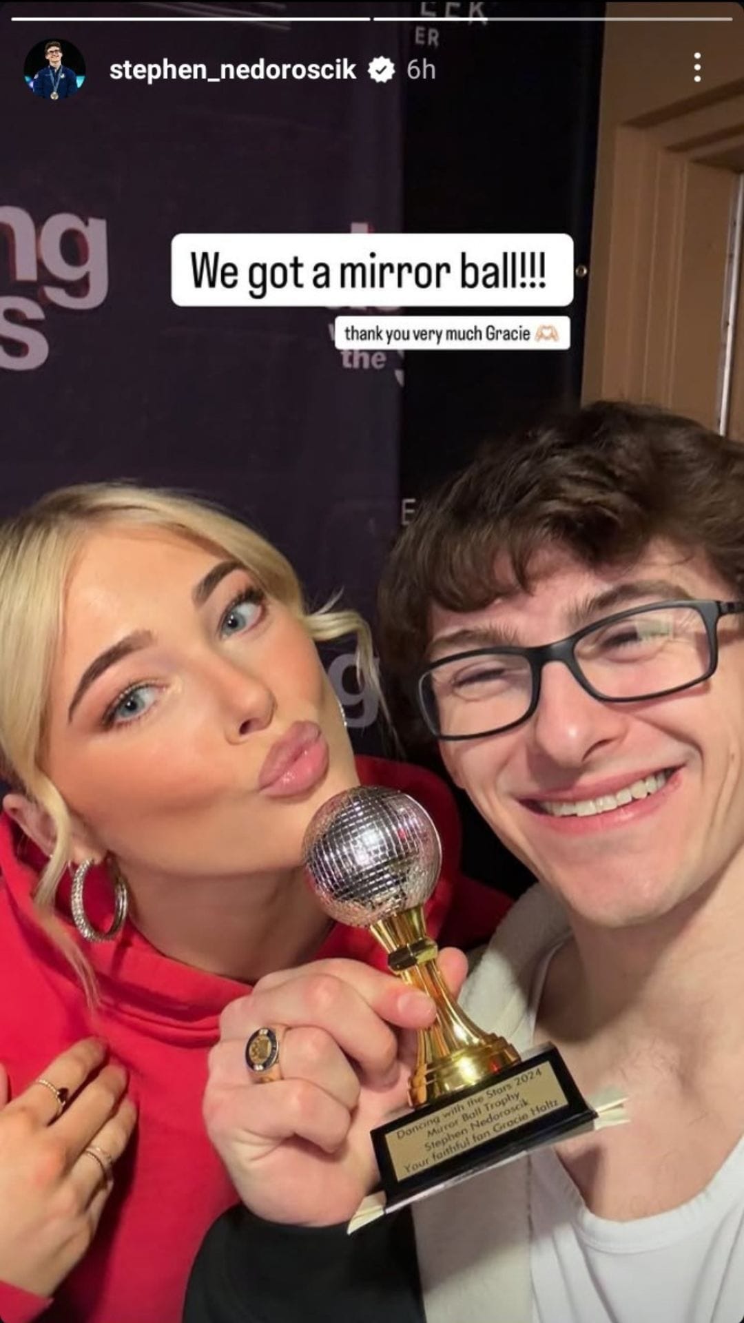 Stephen Nedoroscik and Rylee Arnold make their feelings known as they ...