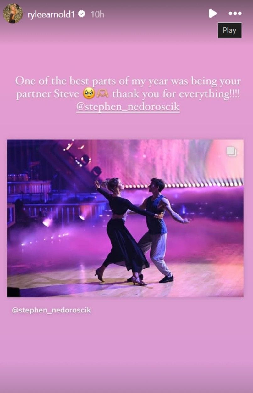 Stephen Nedoroscik's DWTS partner Rylee Arnold makes her feelings known ...