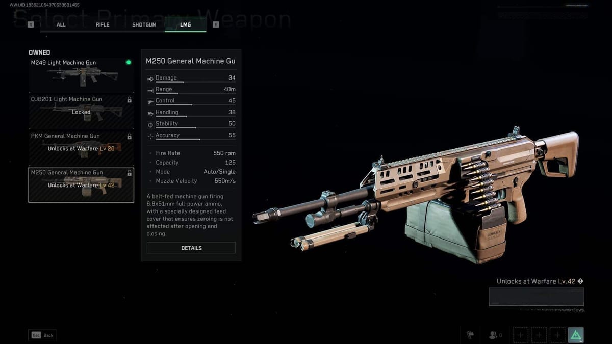 Best M250 build in Delta Force