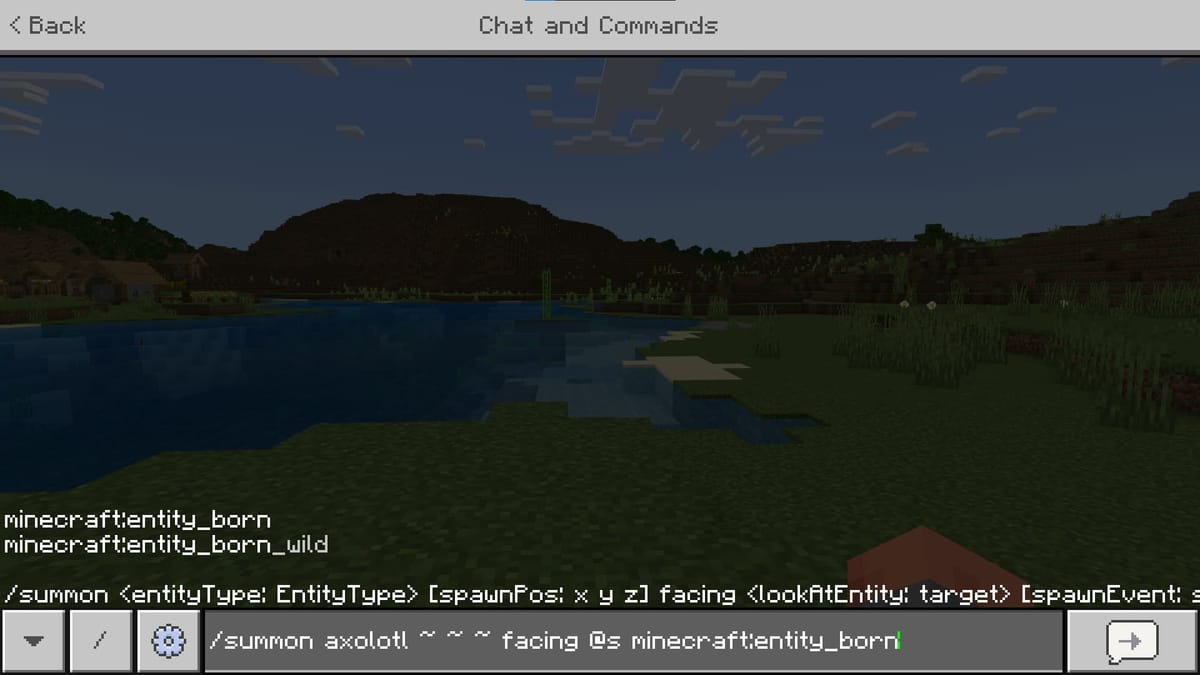 How to spawn a blue axolotl in Minecraft Bedrock Edition