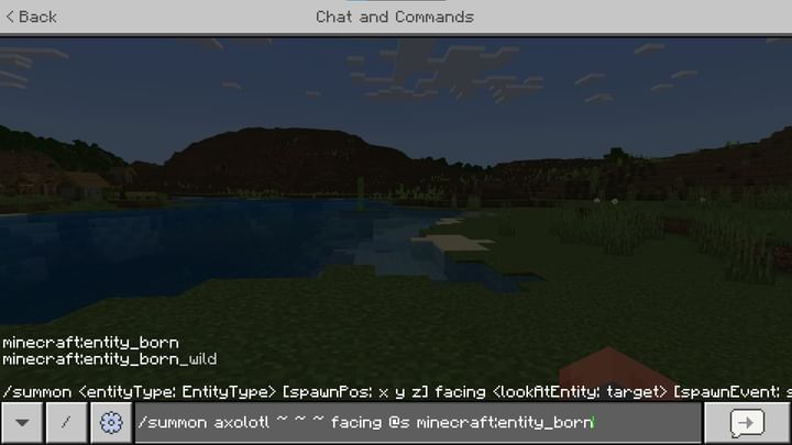 How to spawn a blue axolotl in Minecraft Bedrock Edition