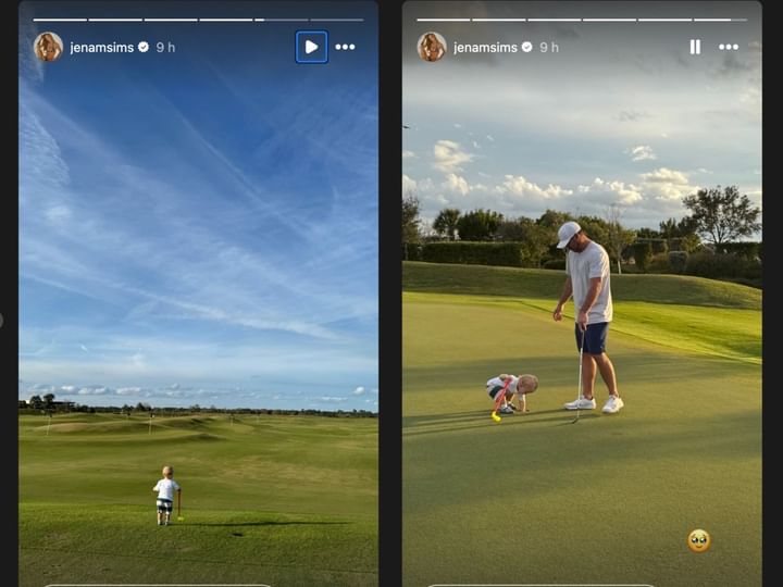 Jena Sims shares adorable moment of son Crew golfing with dad Brooks Koepka