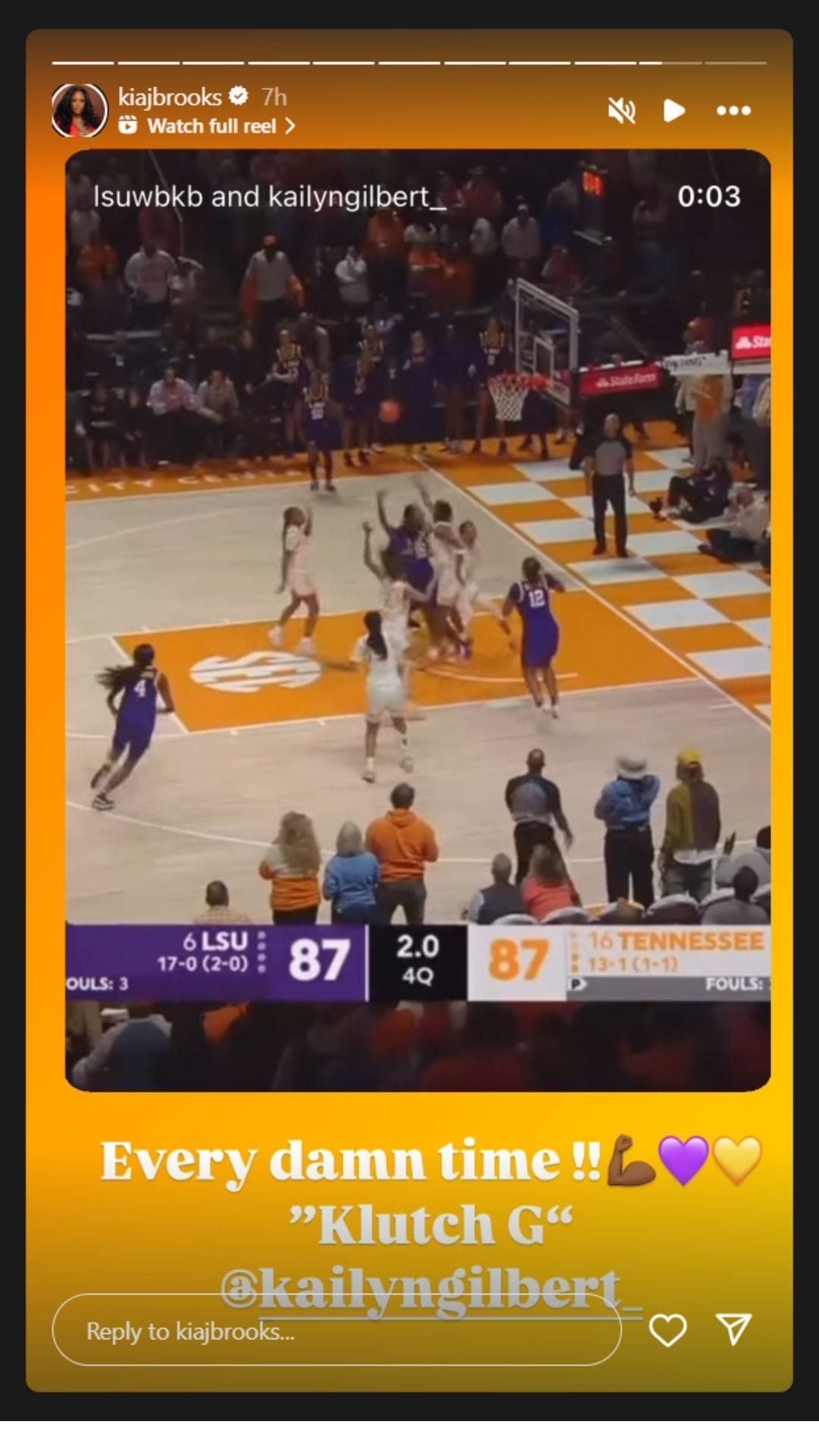 Flau'Jae Johnson's mom Kia drops 5-word message for teammate Kailyn Gilbert's buzzer-beater push ...