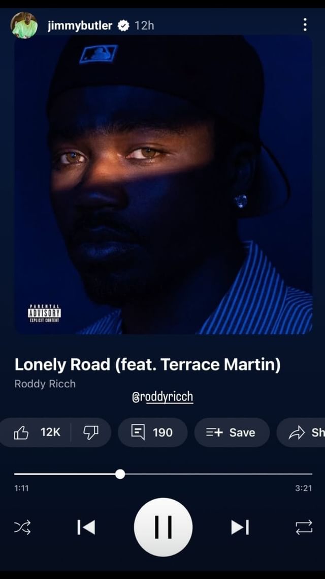 Jimmy Butler provides glimpse of his music taste ft. Roddy Rich amid ...