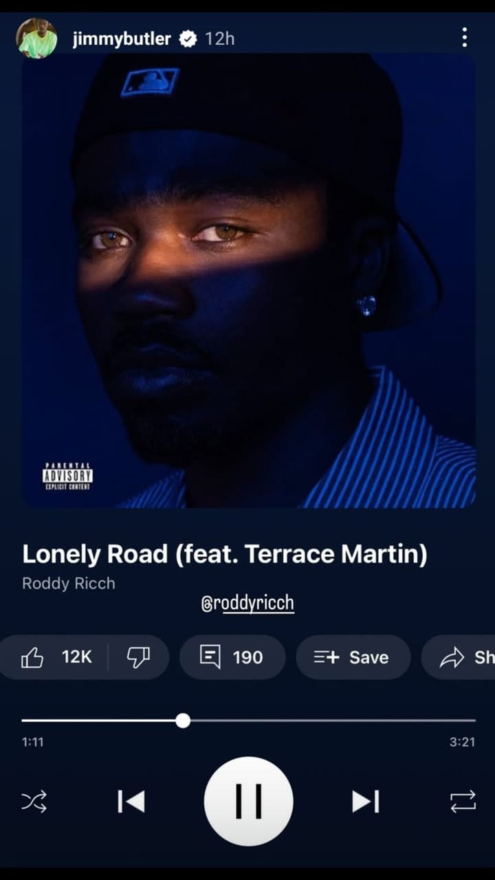 Jimmy Butler provides glimpse of his music taste ft. Roddy Rich amid ...