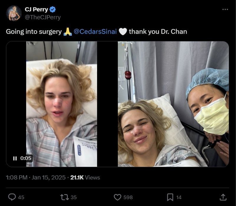 Prayers up for former AEW star CJ Perry