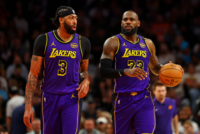 “It be your own friends” - LeBron James comically takes offense at Anthony Davis downplaying his ...