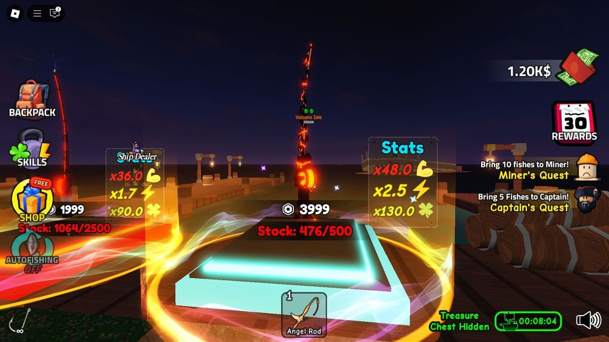 How to get the Volcanic Rod in Go Fishing