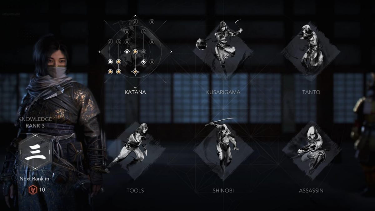 Assassin's Creed Shadows abilities explained: How to get Mastery points ...