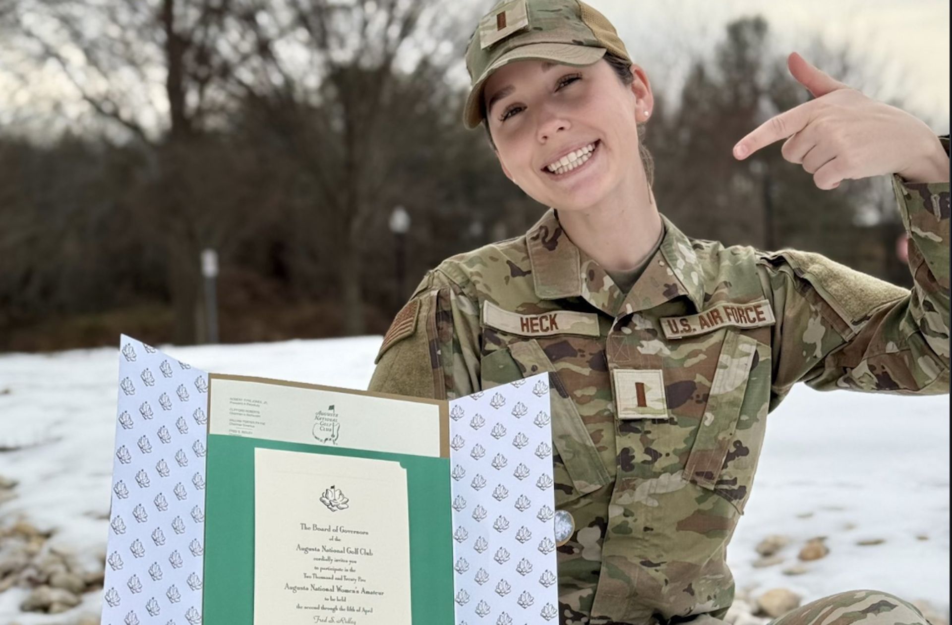 Amateur star and U.S. Air Force member flaunts her Augusta National ...