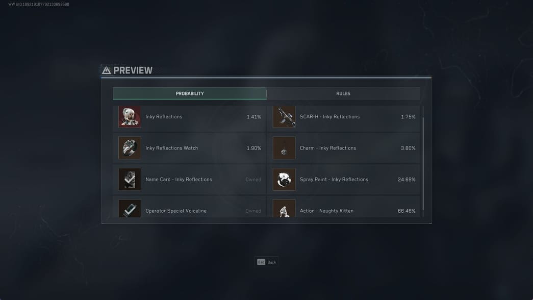 Hackclaw appearance Inky Reflections in Delta Force: How to obtain, all ...