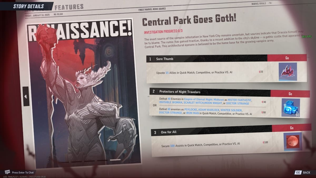 Marvel Rivals Midnight Features event guide: Rewards and how to complete