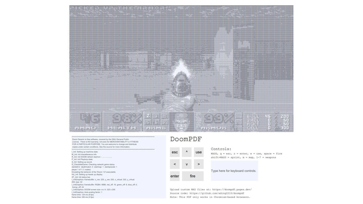 Doom is playable in a PDF file, internet reacts