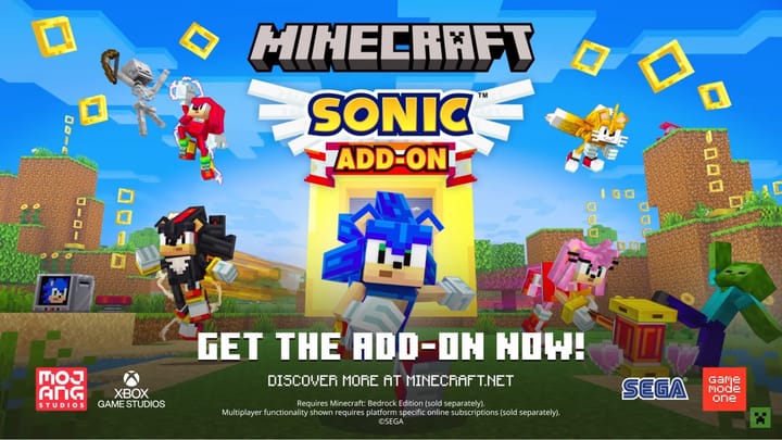 Minecraft releases Sonic Add-On for Bedrock Edition