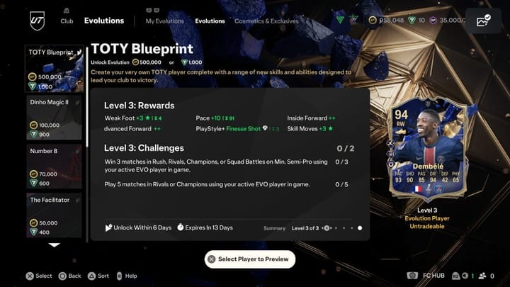 EA FC 25 TOTY Blueprint Evolution guide: Best players to use, all upgrades, requirements, and more