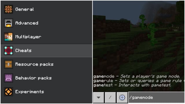 How to use cheats in Minecraft Bedrock