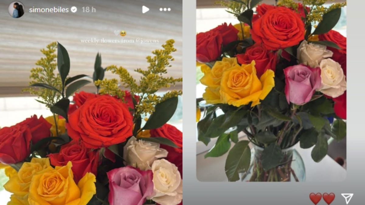 Simone Biles shares glimpse of "weekly flowers" from husband Jonathan Owens