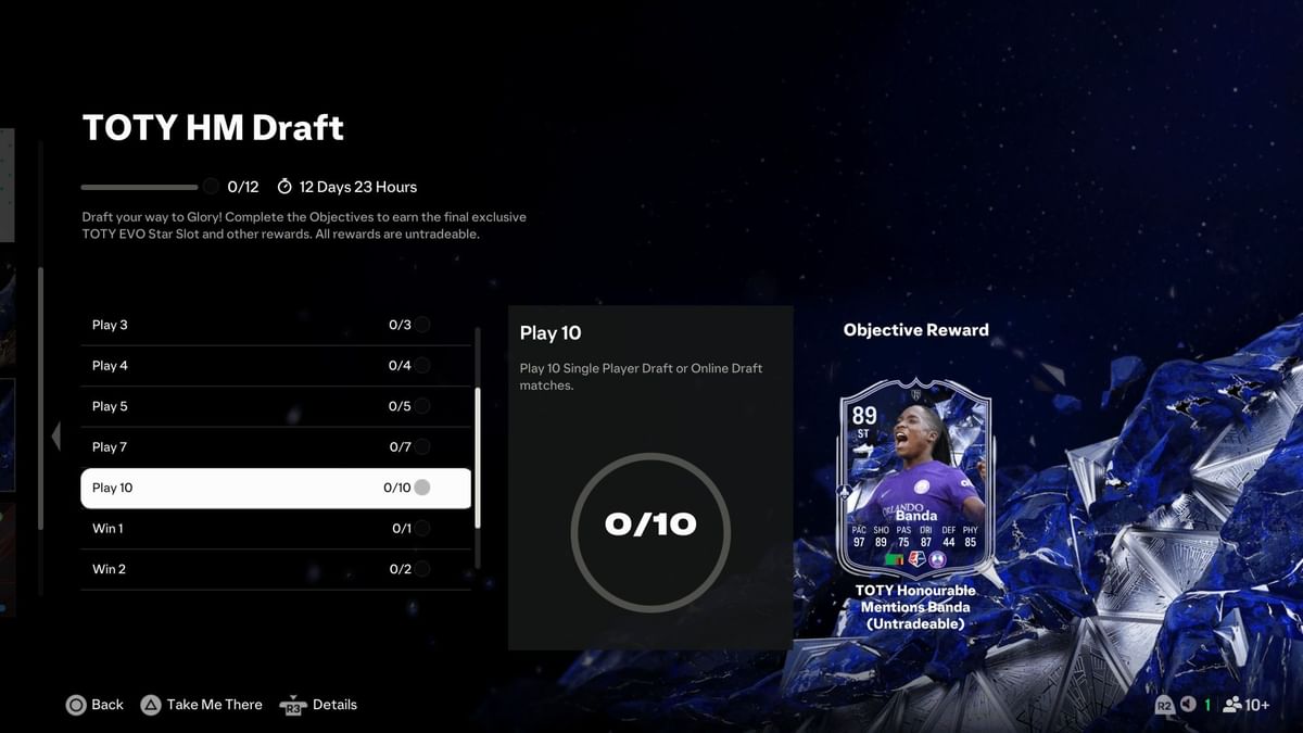 EA FC 25 TOTY HM Draft objective: All challenges and rewards