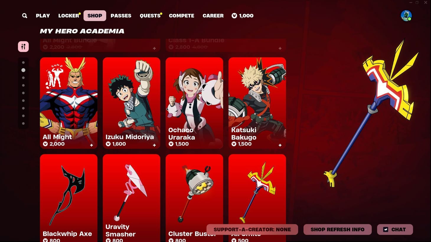 How to get the All Might (My Hero Academia) skin in Fortnite