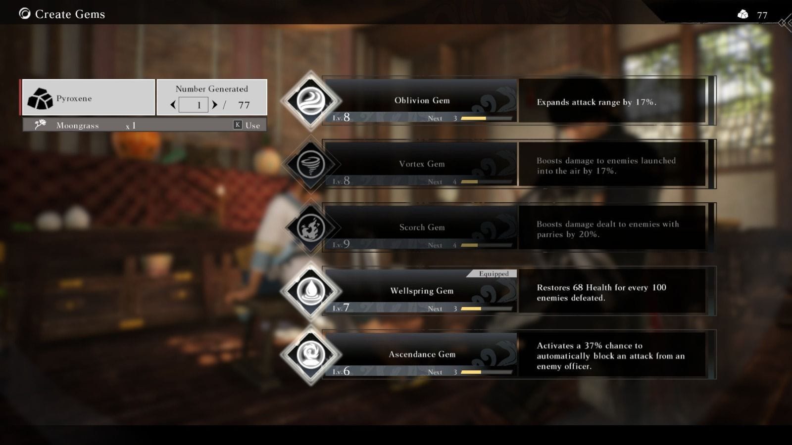 Gems in Dynasty Warriors Origins: How to craft Gems in Dynasty Warriors Origins