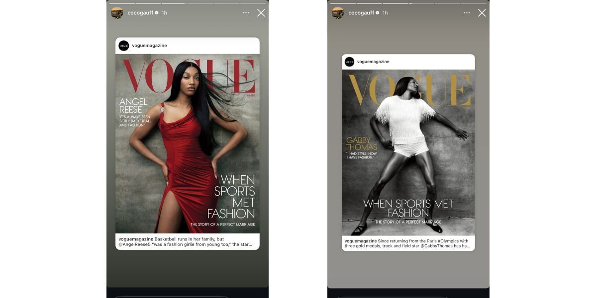 Coco Gauff gives shoutout to Angel Reese and Gabby Thomas as duo turn ...