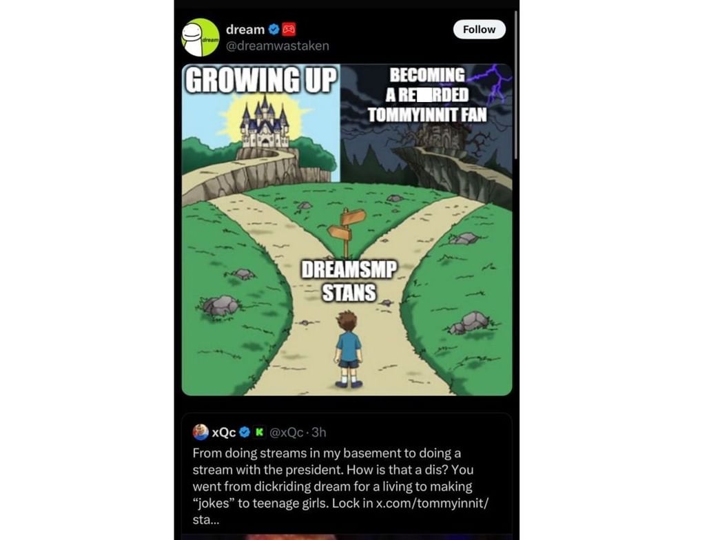 Fans accuse Dream of becoming "alt-right grifter" as he posts seemingly ...