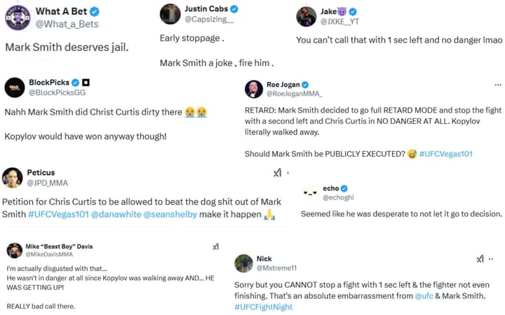"Should Mark Smith be PUBLICLY EXECUTED?" - Fans blast MMA referee for ...